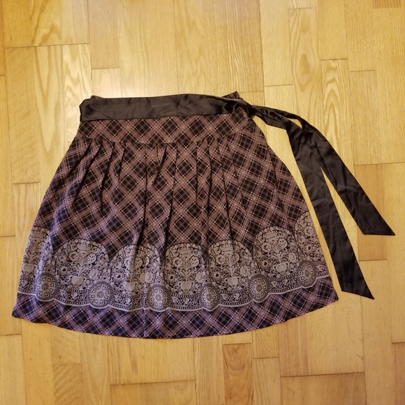 Brownie Bee | Skirts | Brownie Bee Tartan Chiffon Skirt | Poshmark